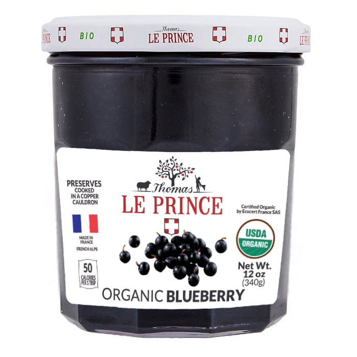 Thomas Le Prince Organic Blueberry Fruit Preserve 12 oz Jar - Walmart.com