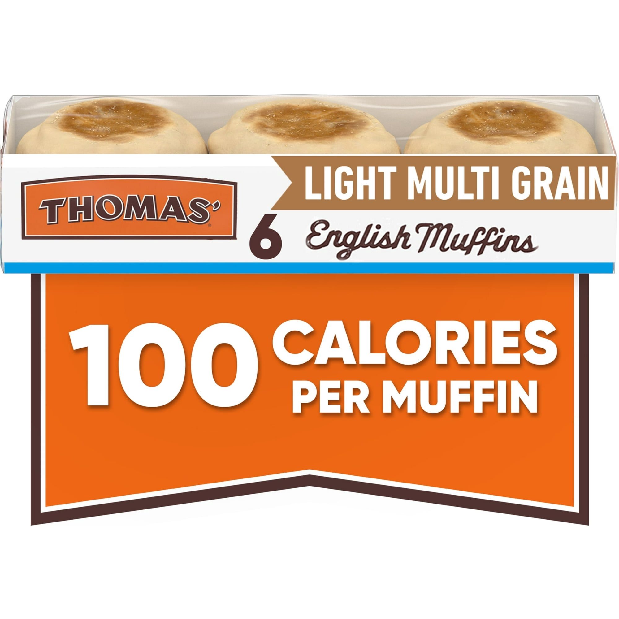 Thomas' Light Multi-Grain English Muffins, 6 count, 100 Calories ...