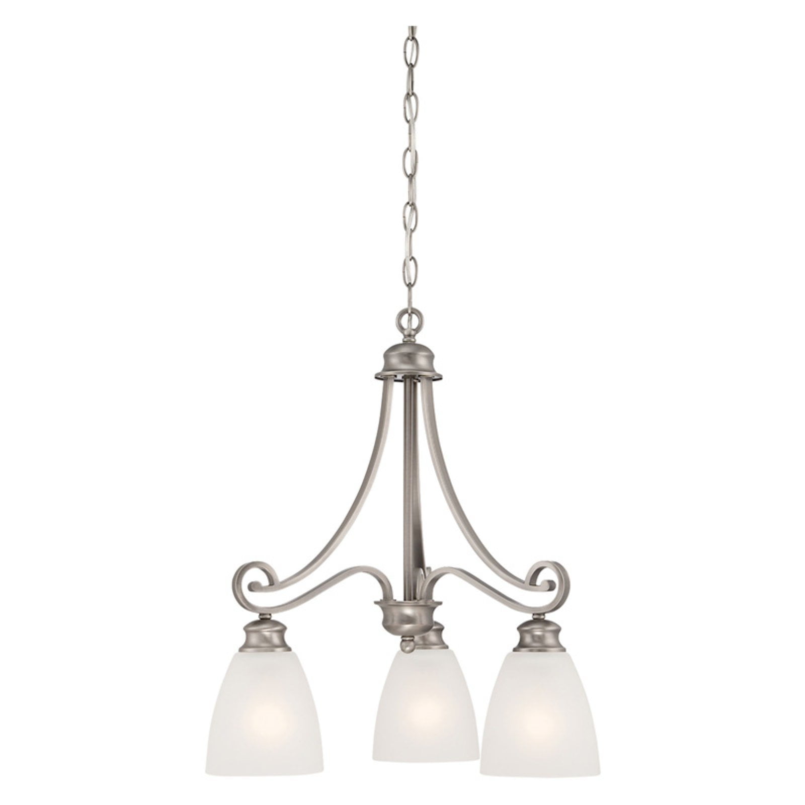 Thomas Lighting - Haven - Three Light Chandelier Satin Pewter Finish ...