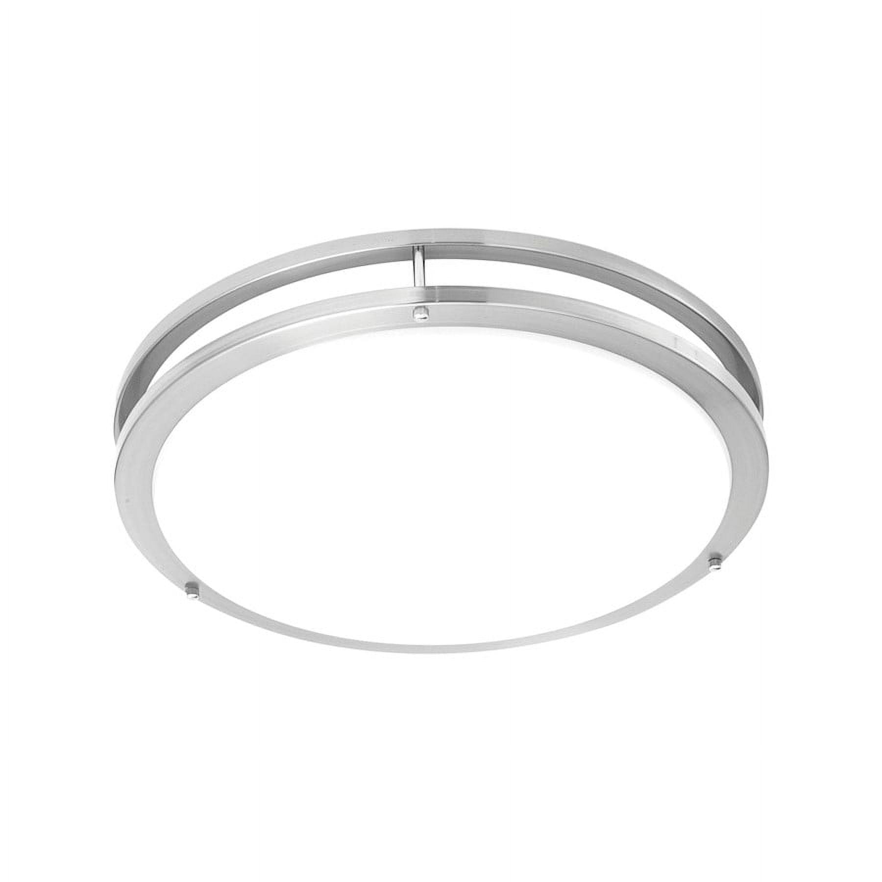 Thomas Lighting-Parallel - One Light Flush Mount Brushed Nickel ...