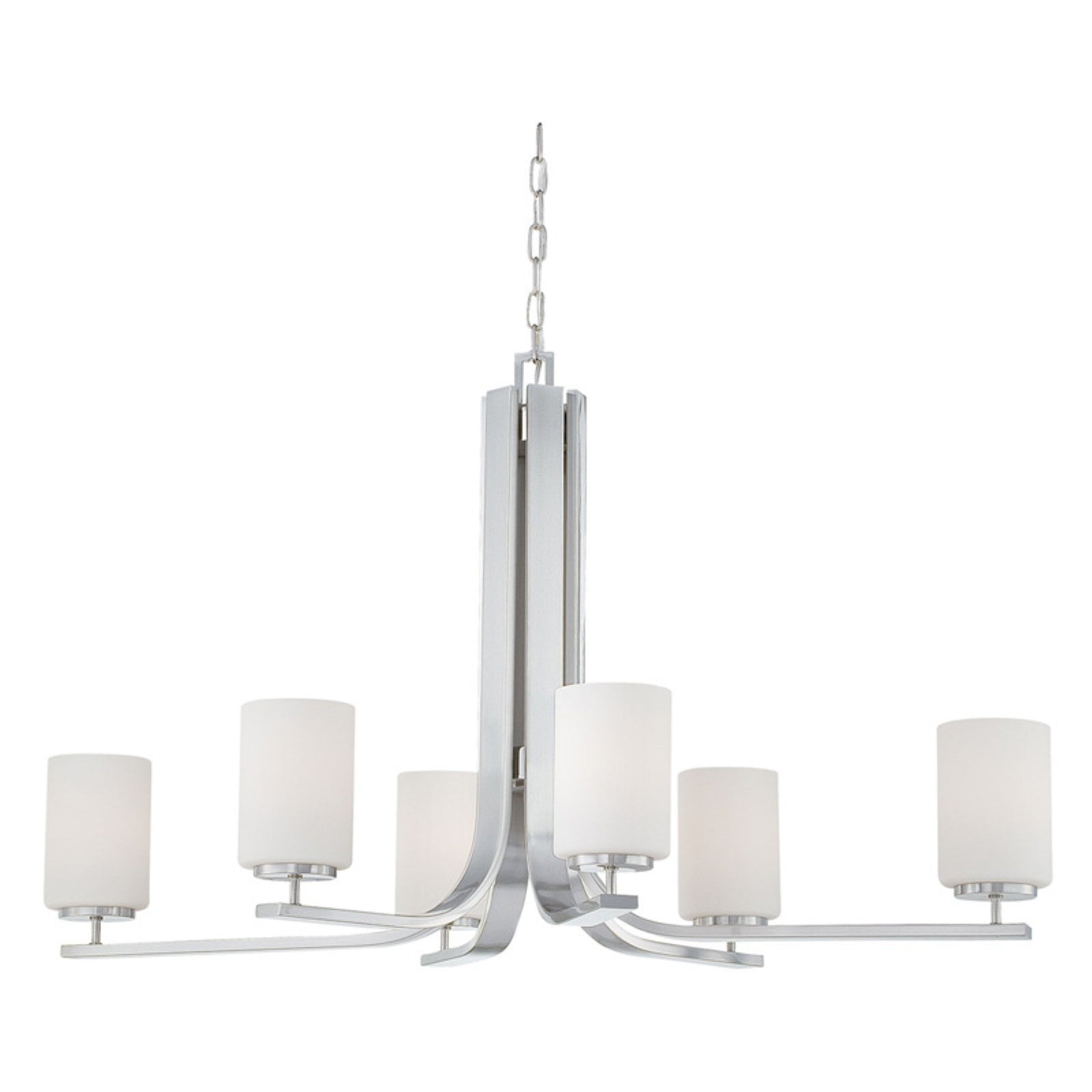 Thomas Lighting Pendenza Chandelier Brushed Nickel 6X100 - Sl806978 ...