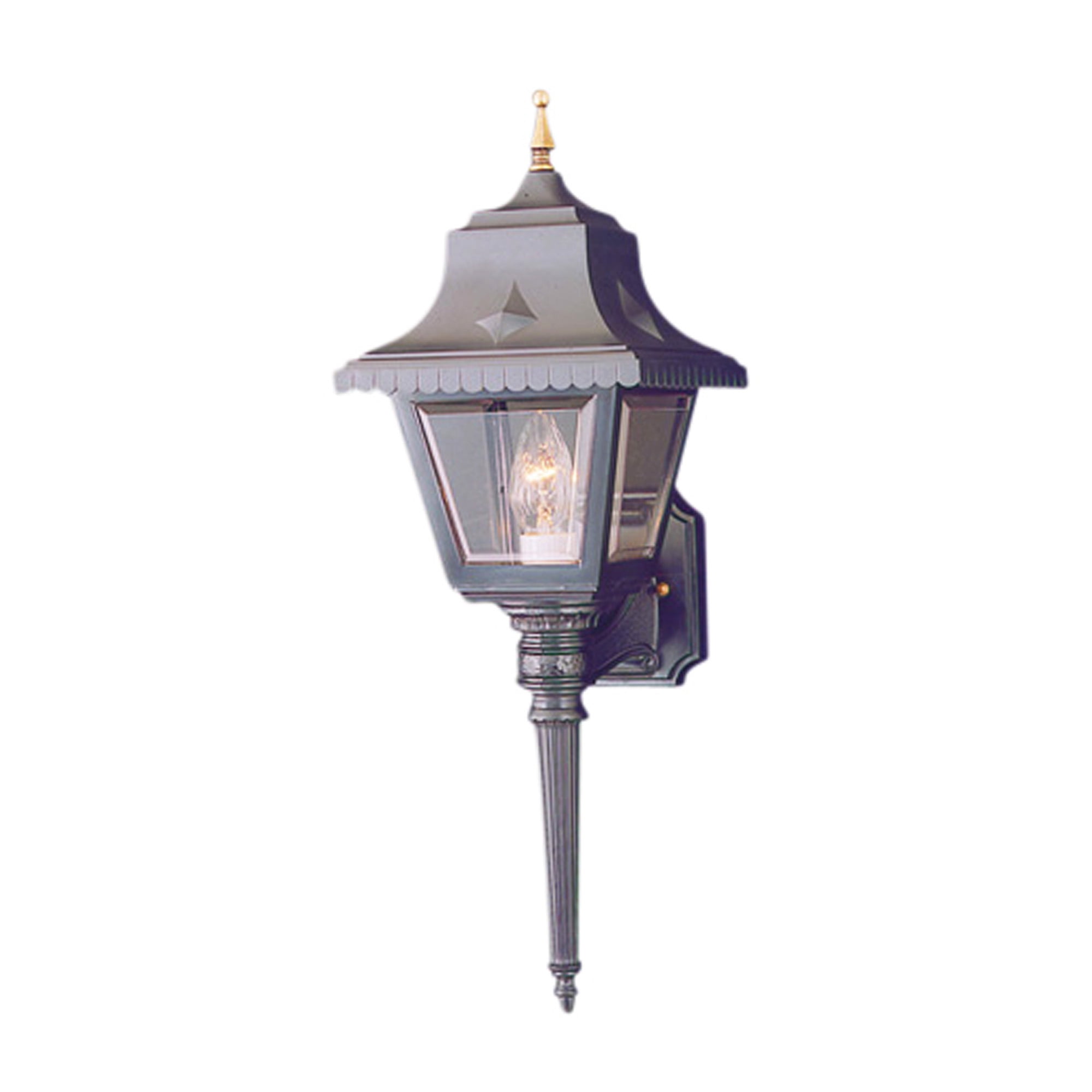Thomas Lighting SL9235-7 1-Light Black Outdoor Wall Lantern, Clear ...