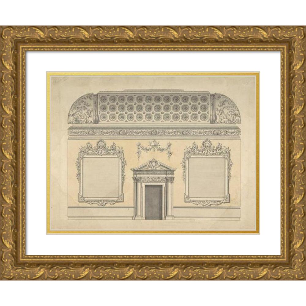 Thomas Lightoler 18x14 Gold Ornate Wood Frame and Double Matted Museum ...