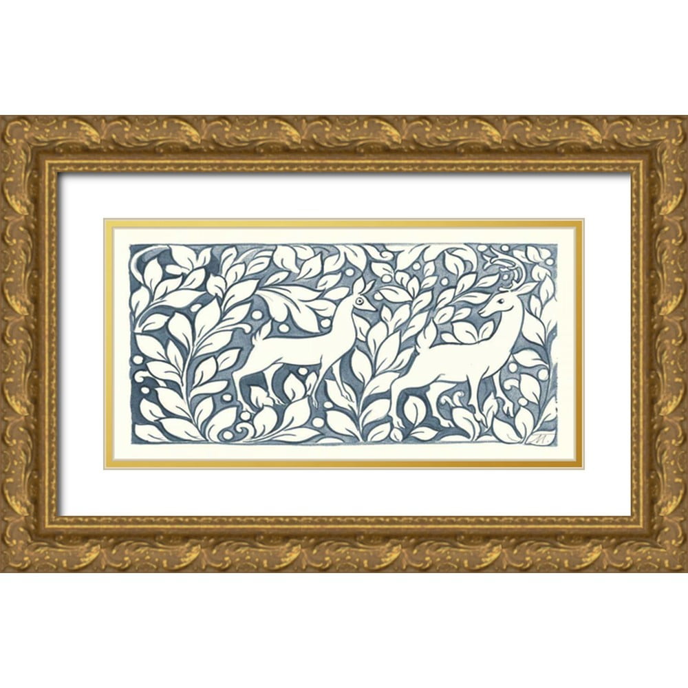 Thomas, Miranda 18x11 Gold Ornate Wood Framed with Double Matting ...
