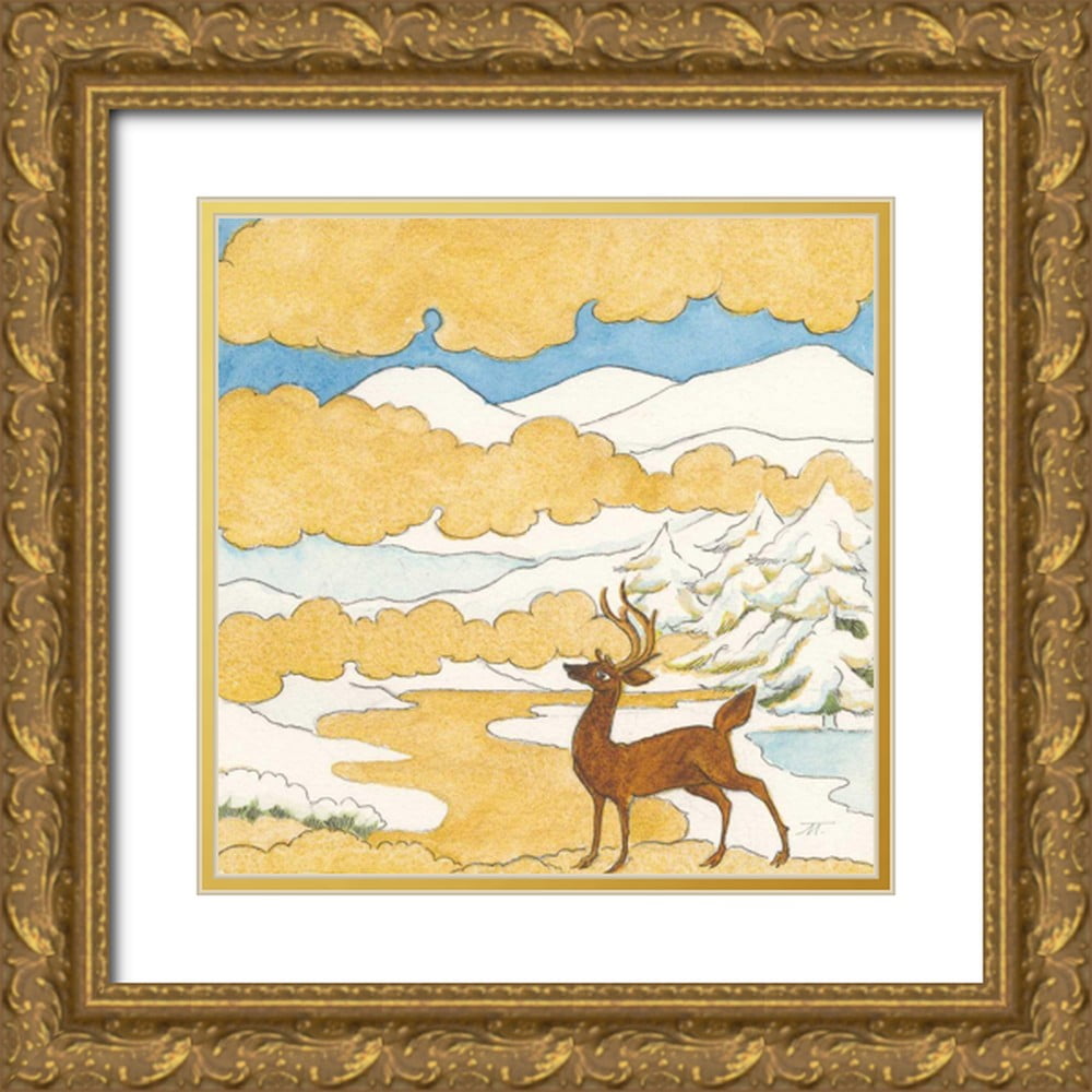 Thomas, Miranda 26x26 Gold Ornate Wood Framed with Double Matting ...