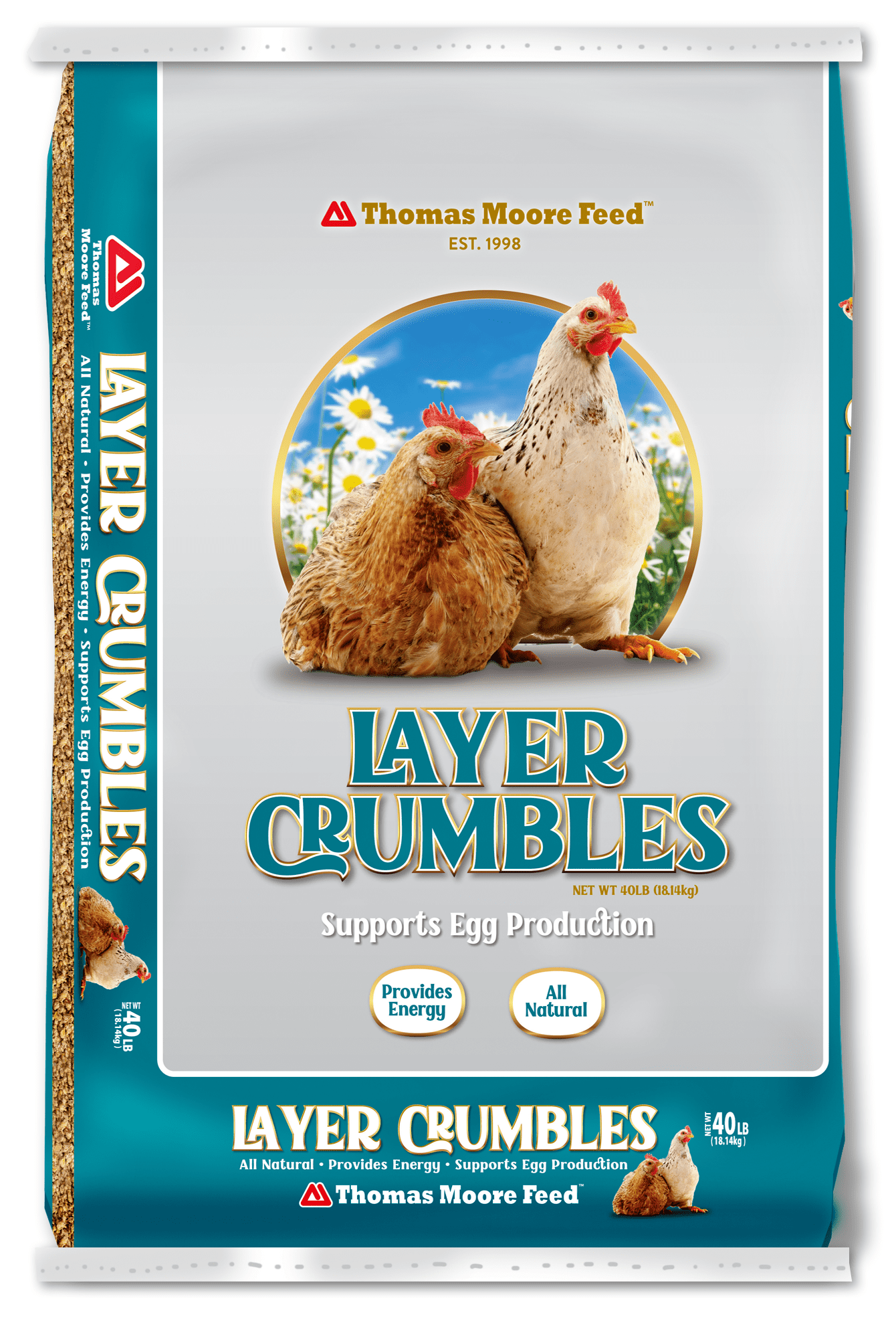 Thomas Moore Feeds Layer Crumbles Chicken Feed, 40lb - Walmart.com
