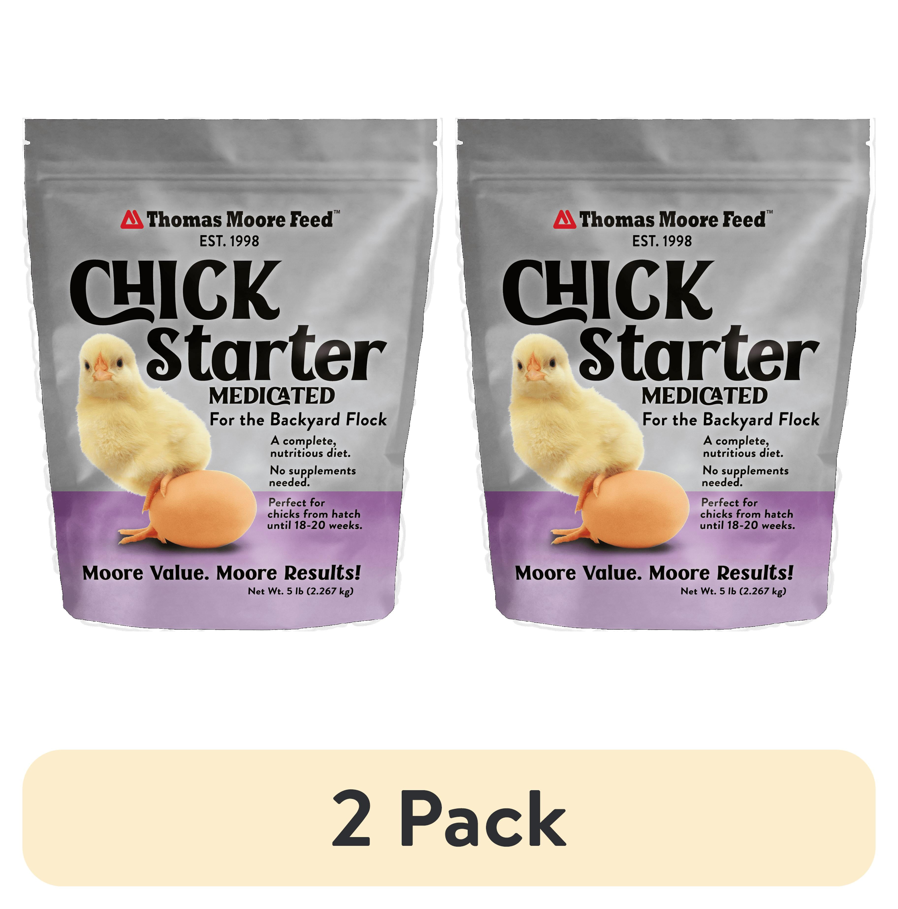 (2 pack) Thomas Moore Feeds Medicated Chick Starter Feed, 5lb - Walmart.com