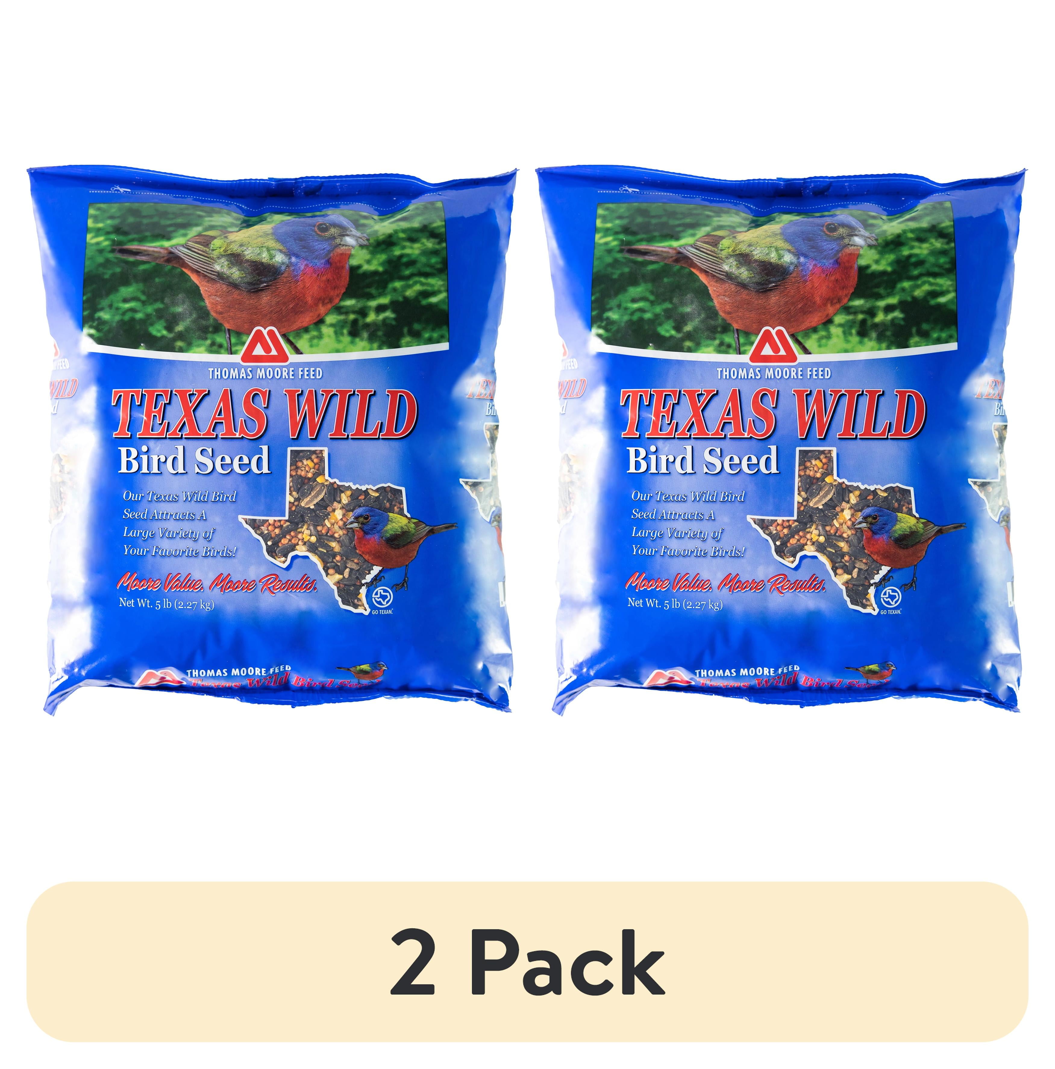 (2 pack) Thomas Moore Feeds Texas Wild Seed Dry Native Bird Food, 5 lb ...