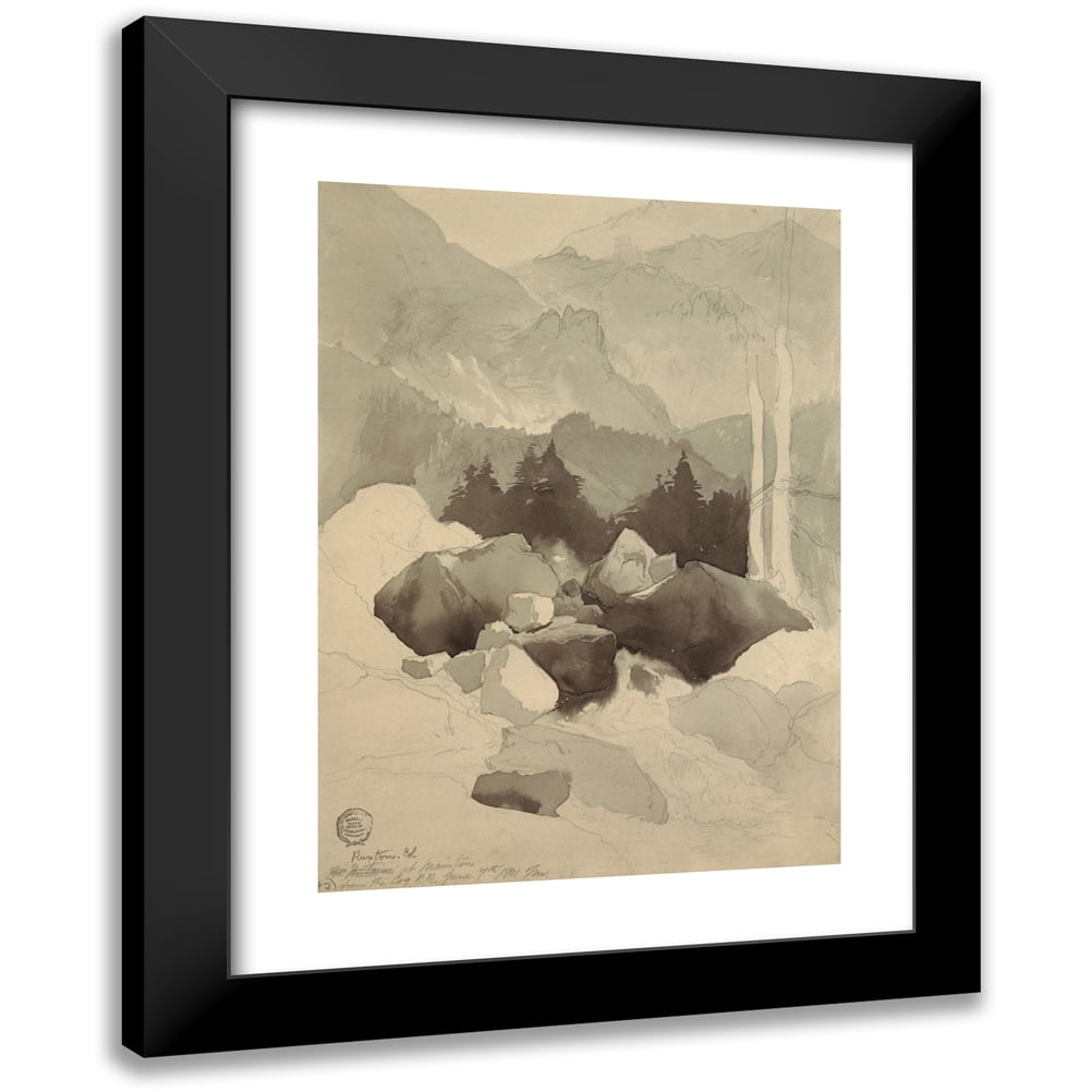Thomas Moran 11x14 Black Modern Framed Museum Art Print Titled - Study ...