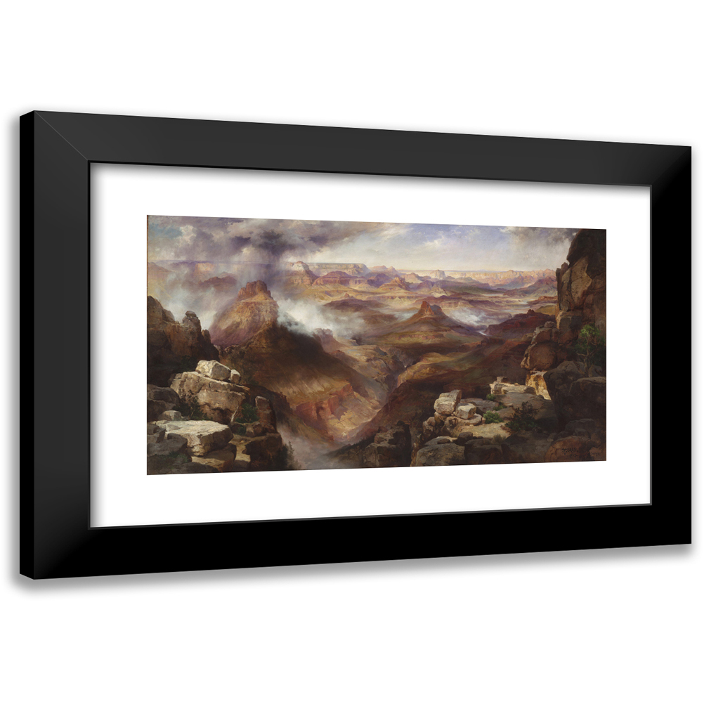Thomas Moran 24x15 Black Modern Framed Museum Art Print Titled - Grand ...