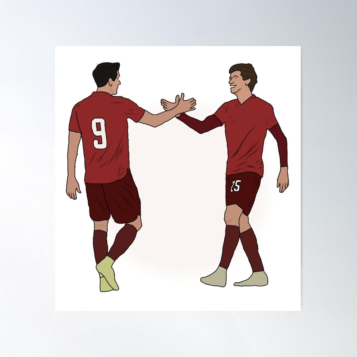 Thomas Muller & Robert Lewandowski Bayern Munchen Poster Wall Art ...