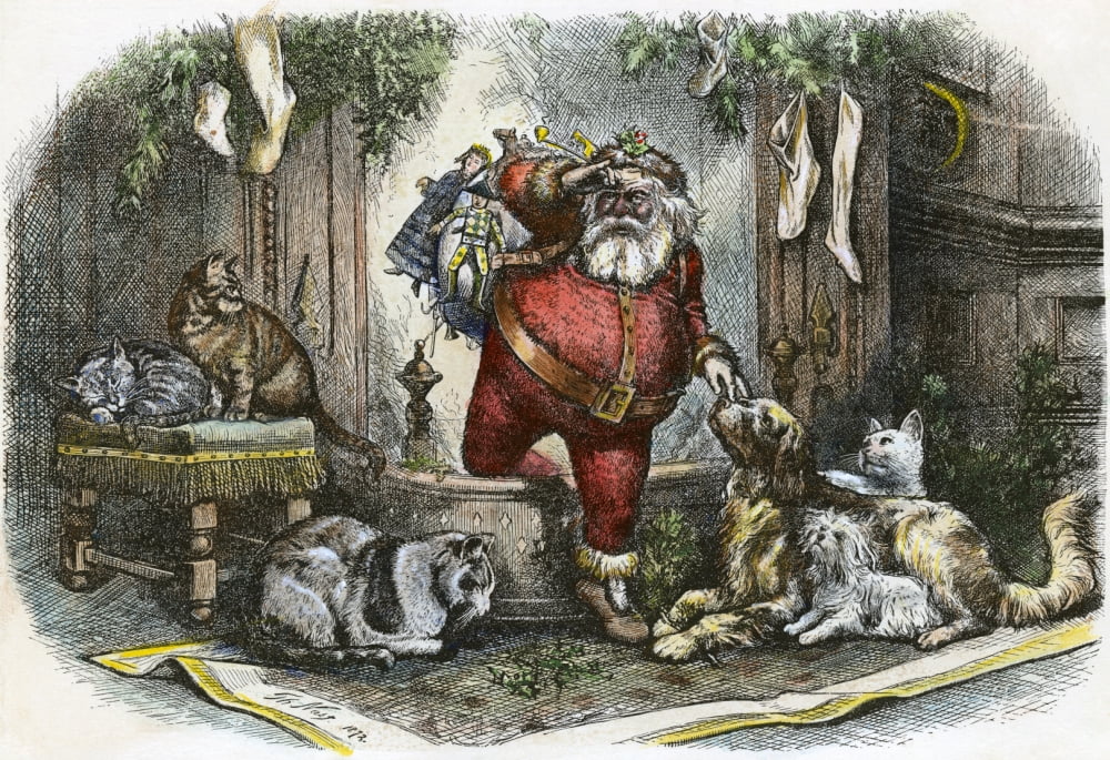 Thomas Nast: Santa Claus. /N"The Coming Of Santa Claus". Colored ...