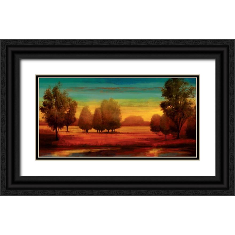 Thomas, Neil 24x14 Black Ornate Wood Framed with Double Matting Museum ...