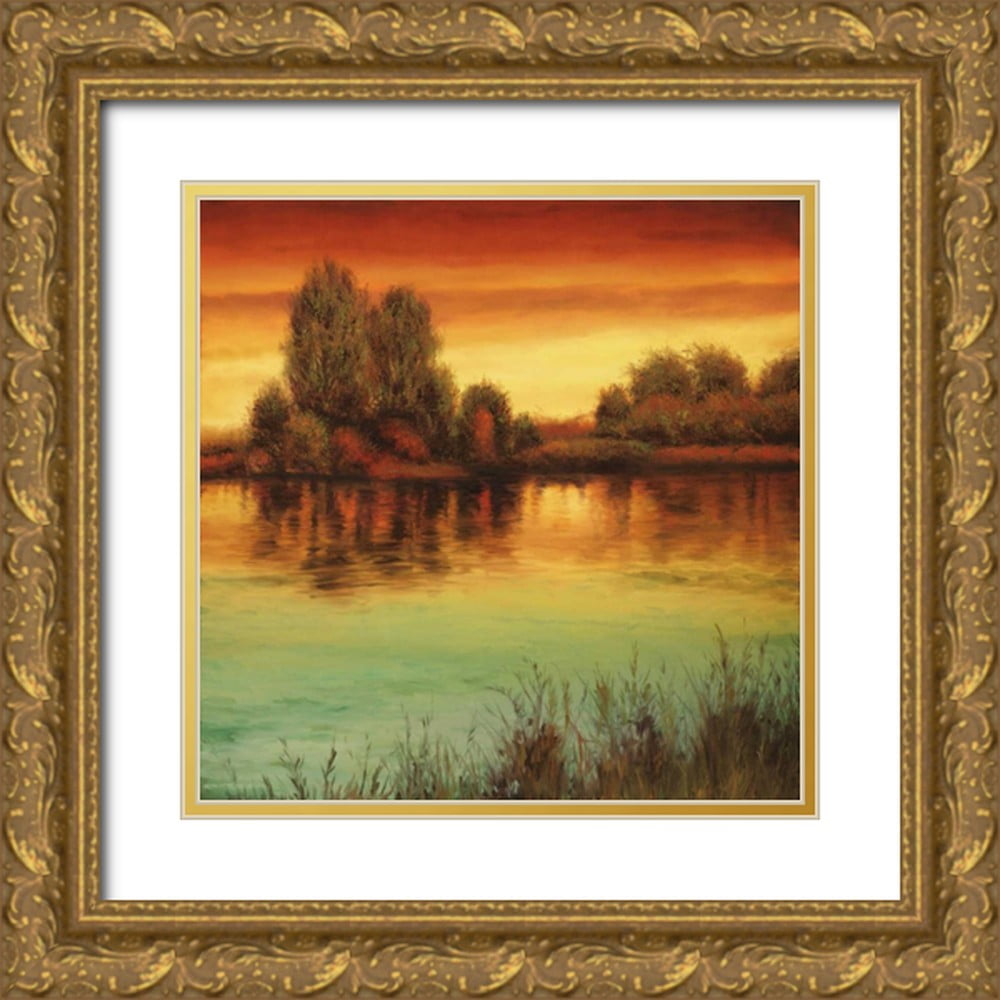 Thomas, Neil 26x26 Gold Ornate Wood Framed with Double Matting Museum Art Print Titled - River ...