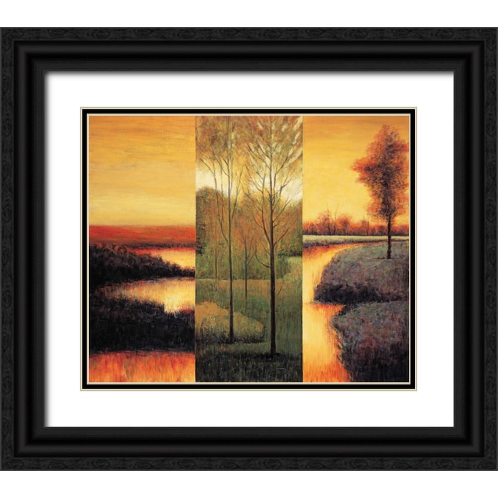 Thomas, Neil 30x26 Black Ornate Wood Framed with Double Matting Museum ...