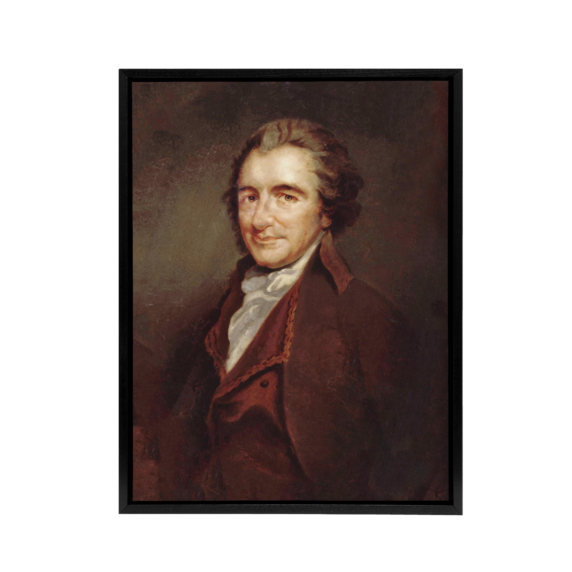 Thomas Paine Portrait Founding Father Black Framed Canvas Wall Art ...