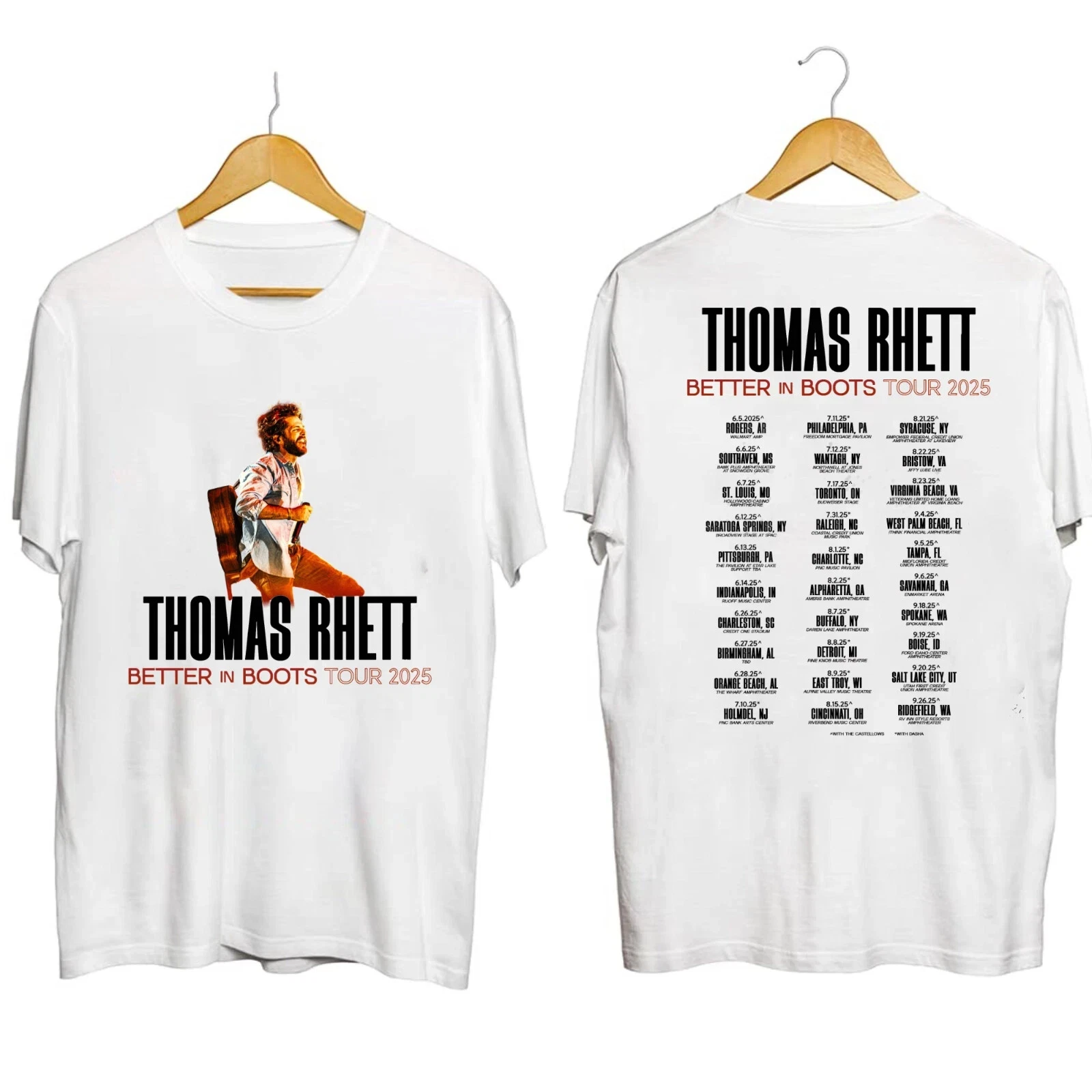 Thomas Rhett Better In Boots Tour 2025 T-Shirt All Size S-3XL - Walmart.com