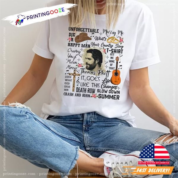 Thomas Rhett Songs Thomas Rhett Tour 2023 Country Music Shirt - Walmart.com