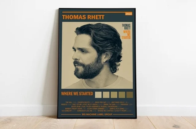 Thomas Rhett Where We Started Album Cover Print Album Wall Art Home ...