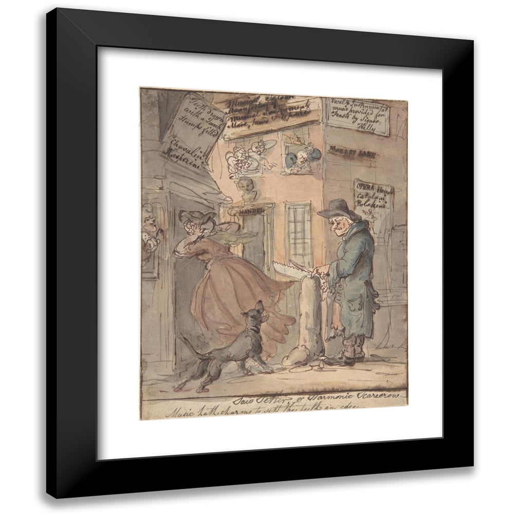 Thomas Rowlandson 12x14 Black Modern Framed Museum Art Print Titled ...