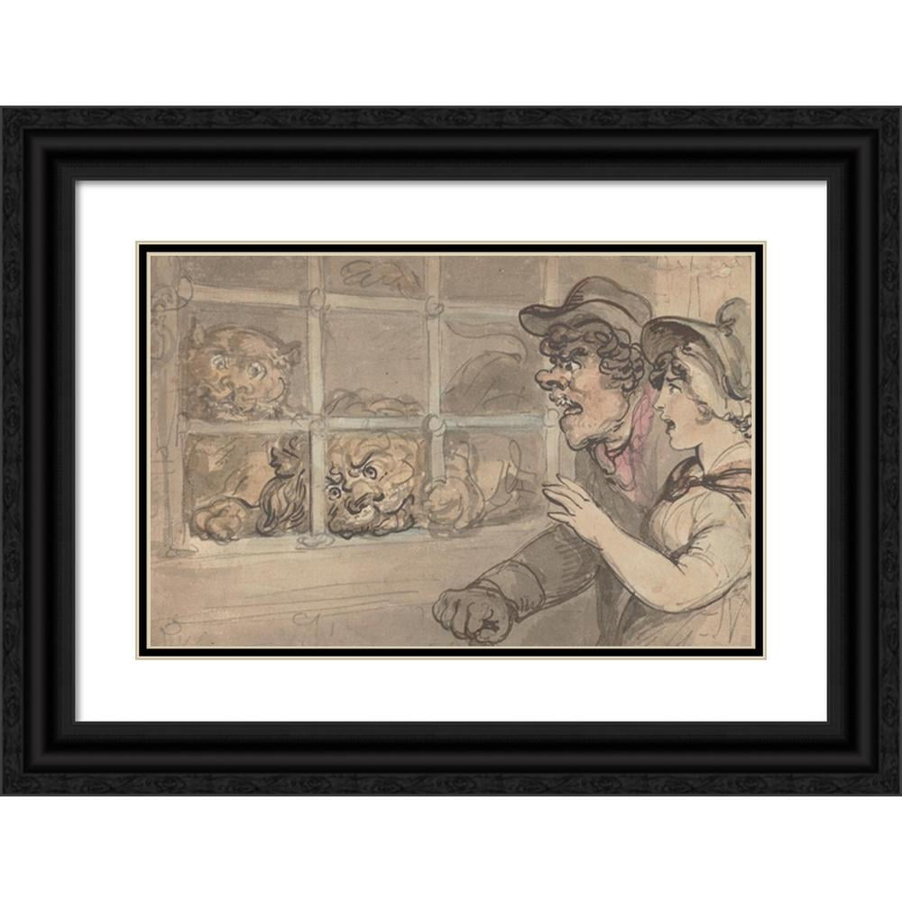Thomas Rowlandson 14x11 Black Ornate Wood Framed Double Matted Museum ...