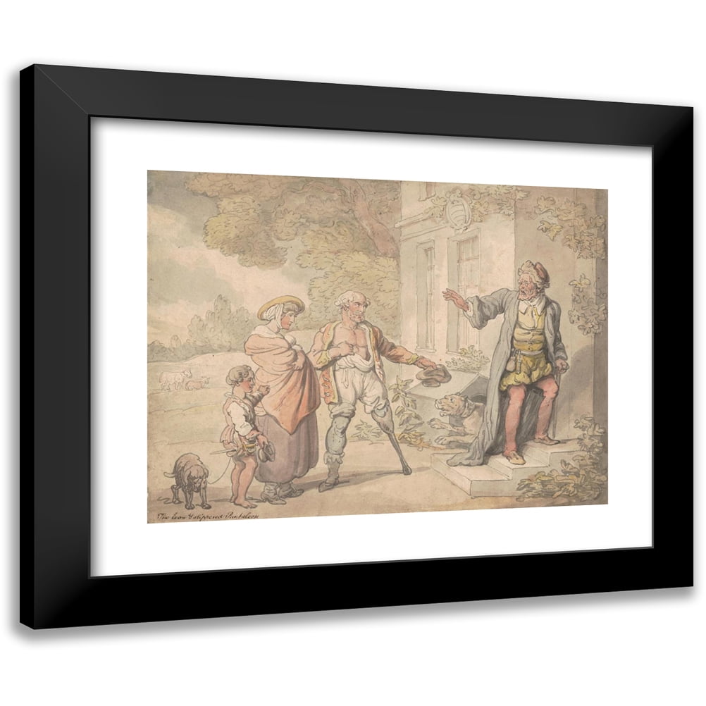 Thomas Rowlandson 14x12 Black Modern Framed Museum Art Print Titled ...