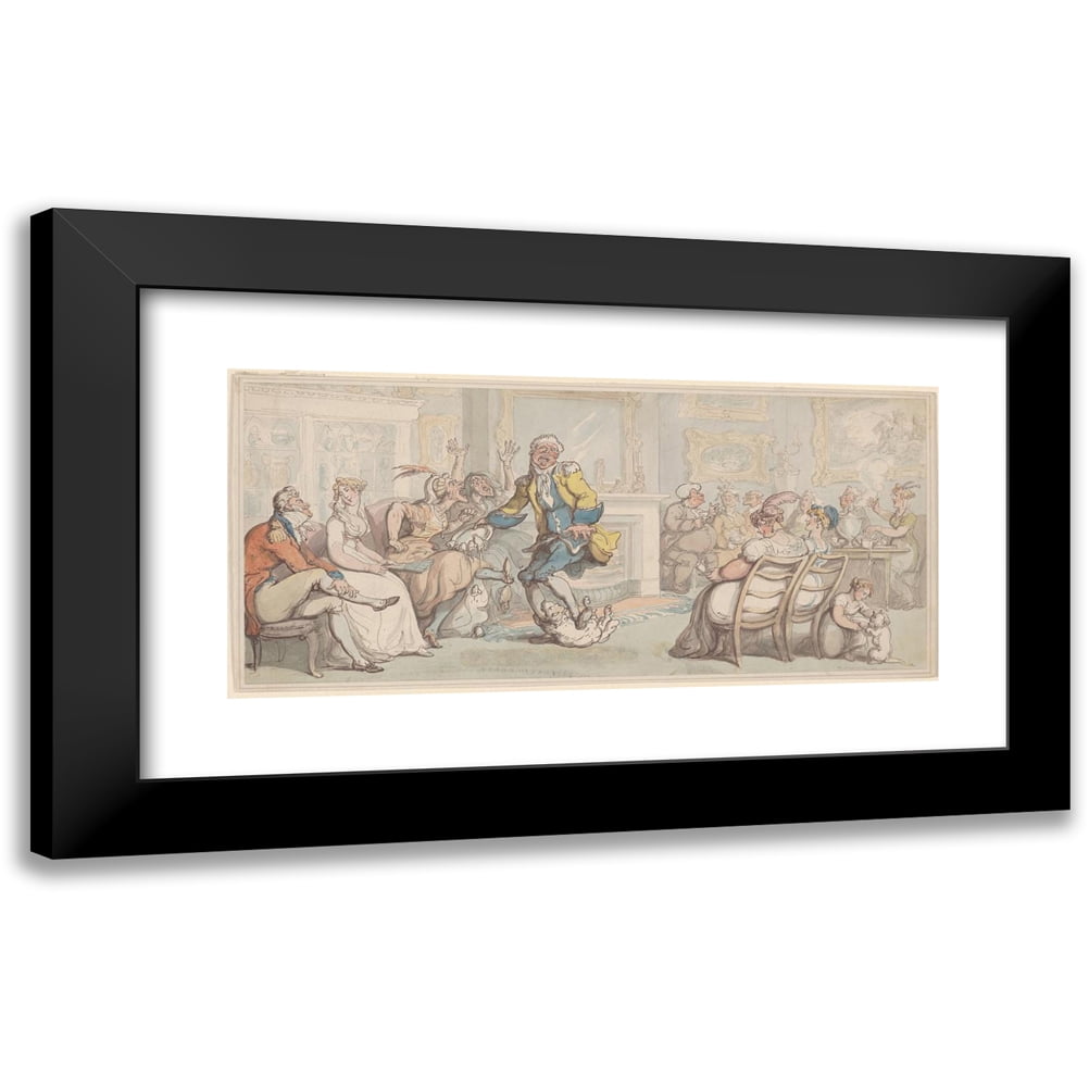 Thomas Rowlandson 18x10 Black Modern Framed Museum Art Print Titled ...