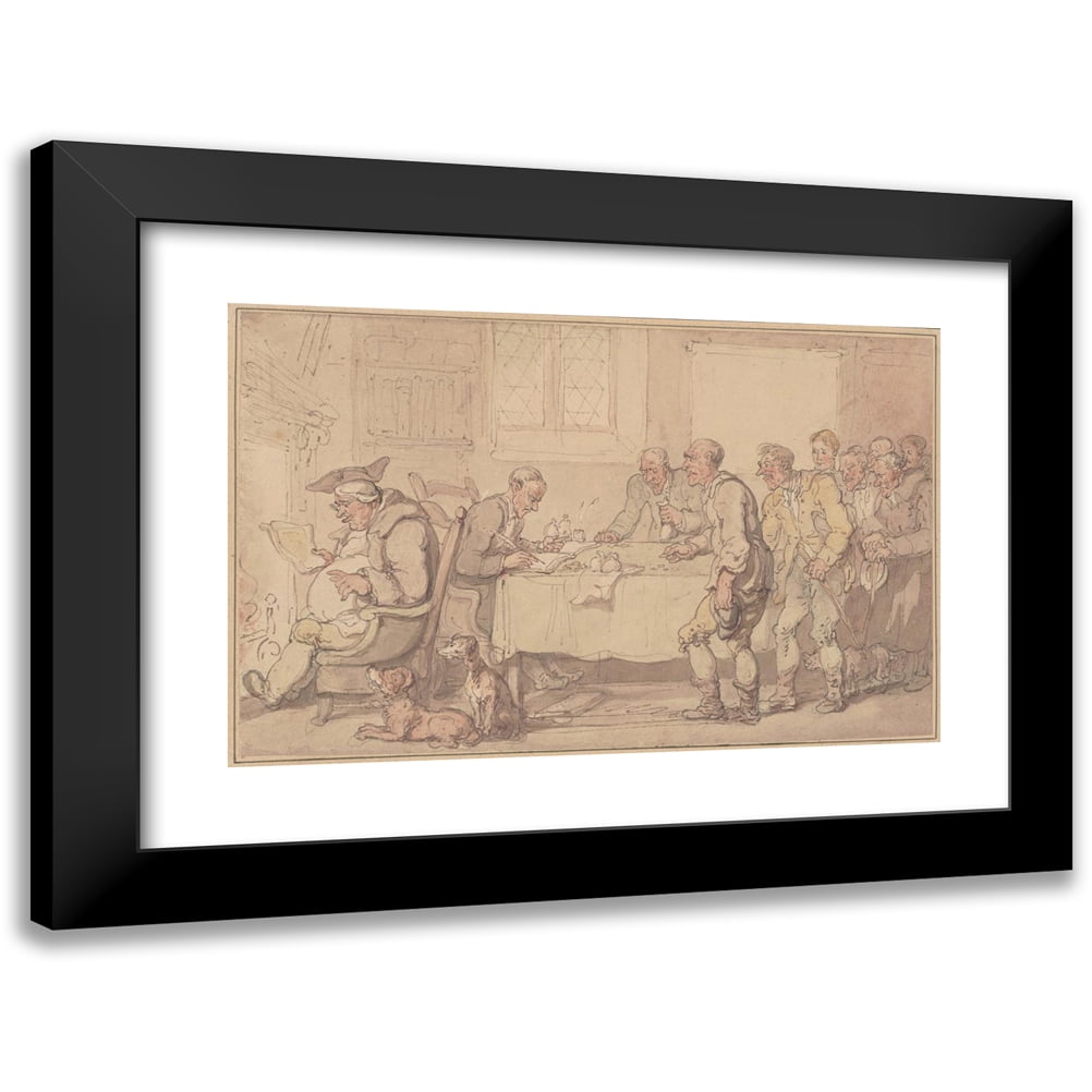 Thomas Rowlandson 18x13 Black Modern Framed Museum Art Print Titled ...