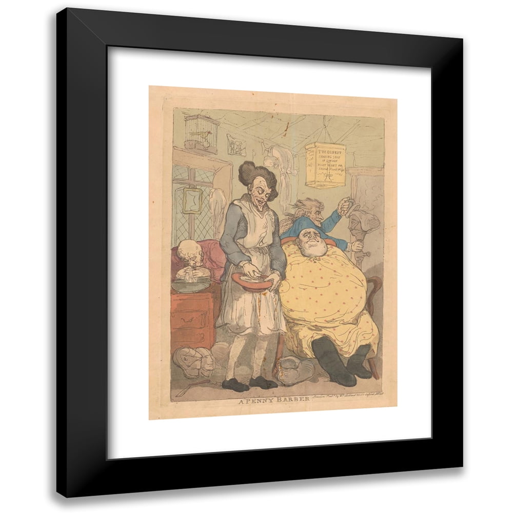 Thomas Rowlandson 18x24 Black Modern Framed Museum Art Print Titled - A ...
