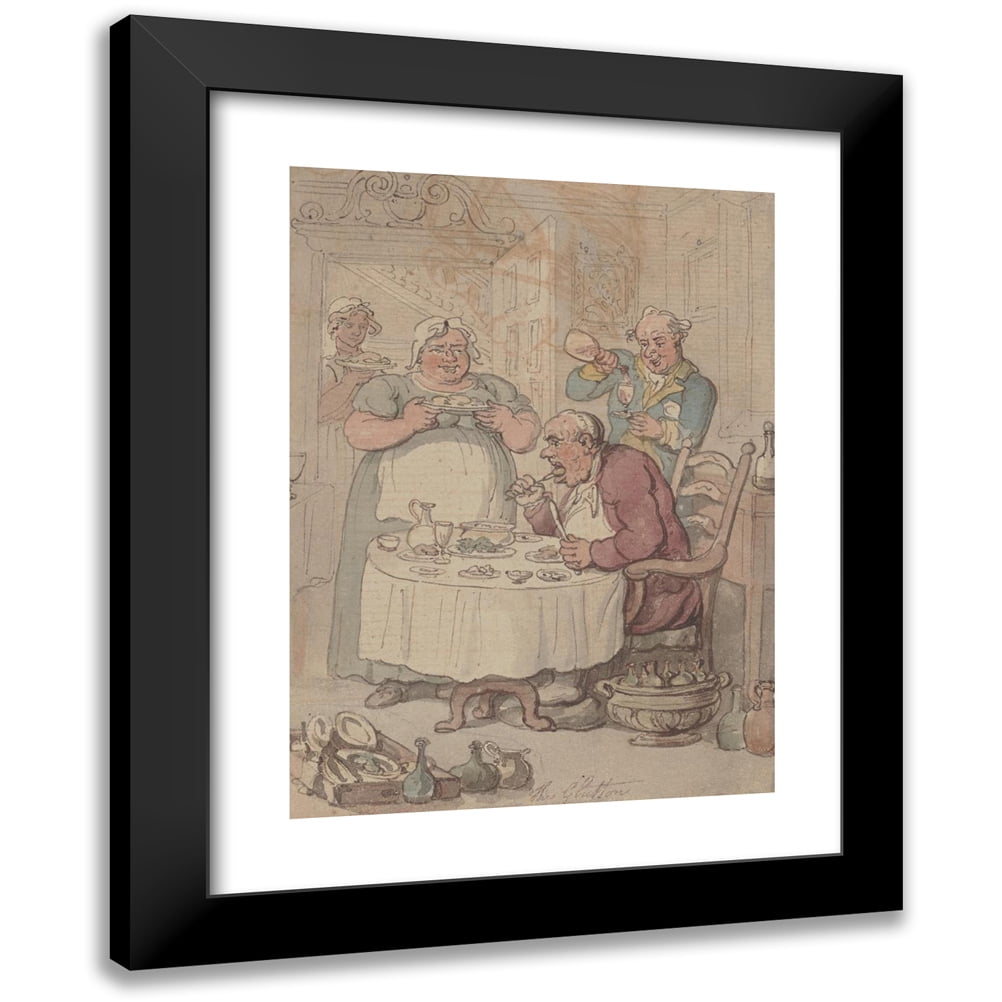 Thomas Rowlandson 18x24 Black Modern Framed Museum Art Print Titled ...