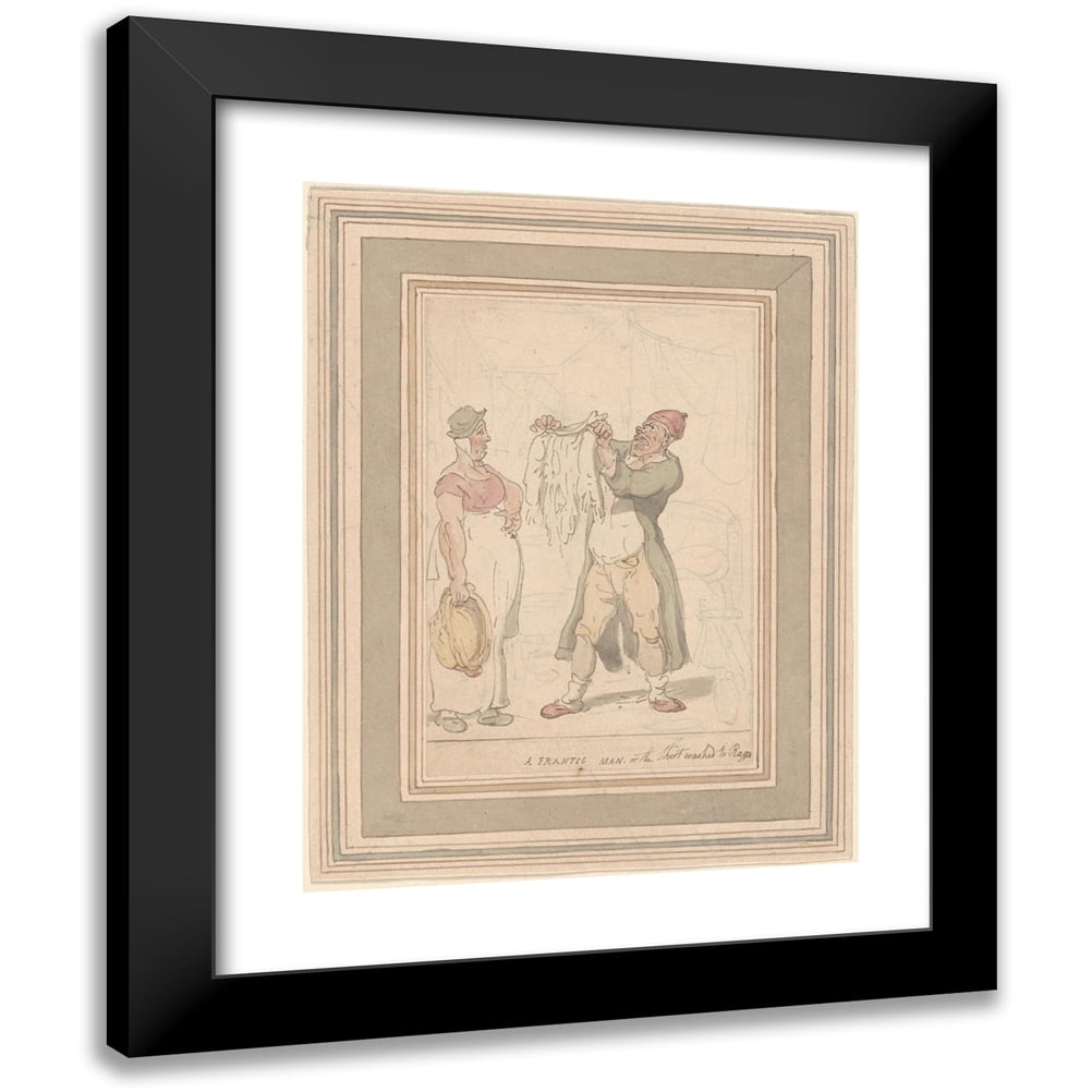 Thomas Rowlandson 19x24 Black Modern Framed Museum Art Print Titled - A ...
