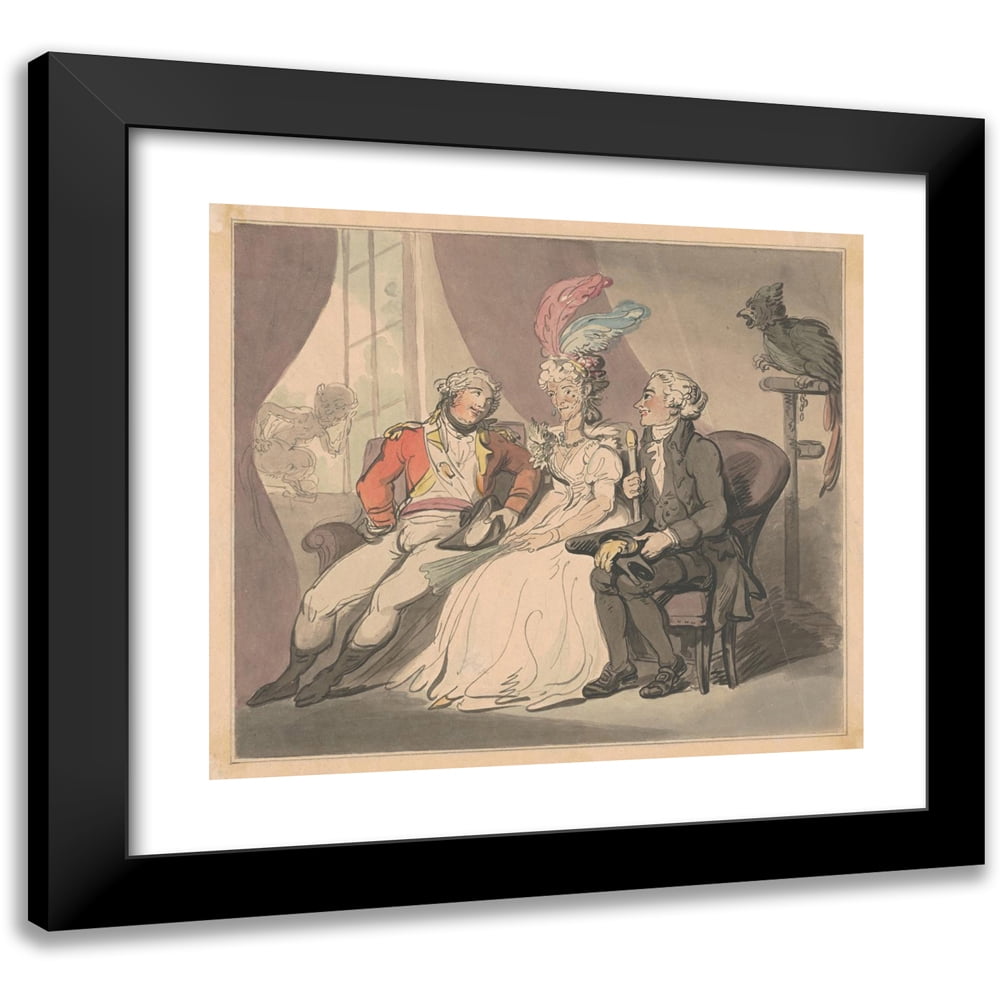 Thomas Rowlandson 22x20 Black Modern Framed Museum Art Print Titled ...