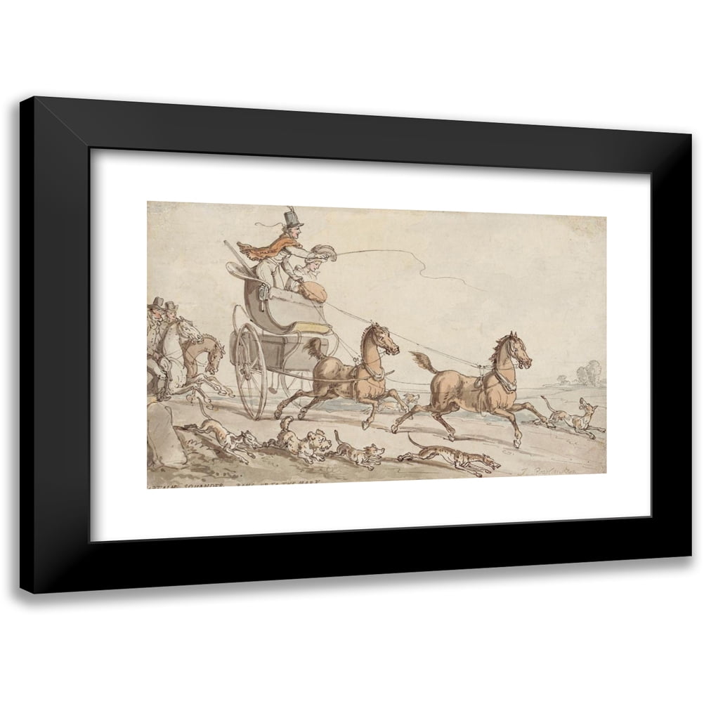 Thomas Rowlandson 24x17 Black Modern Framed Museum Art Print Titled ...