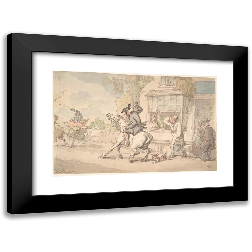 Thomas Rowlandson 24x17 Black Modern Framed Museum Art Print Titled ...