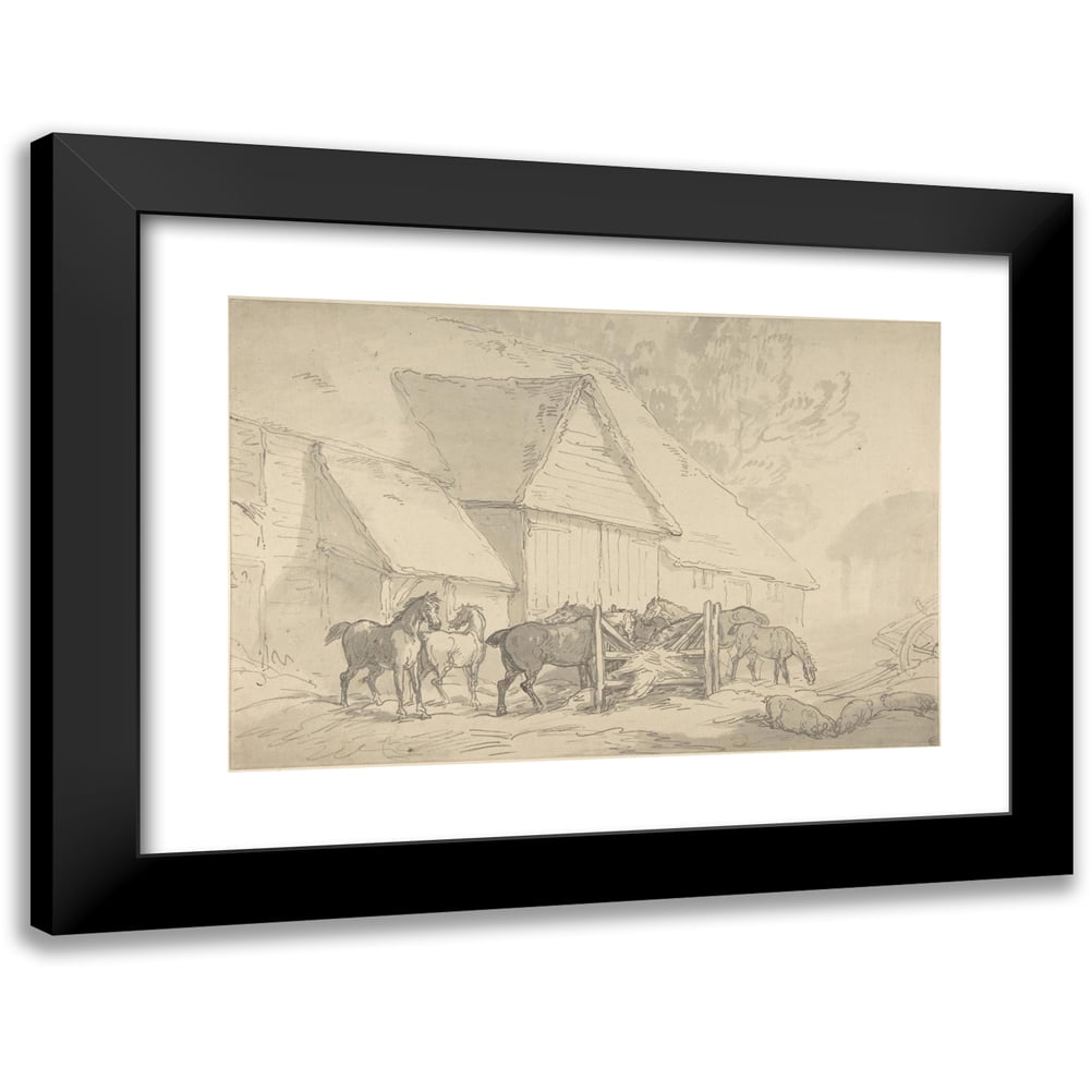 Thomas Rowlandson 24x17 Black Modern Framed Museum Art Print Titled ...