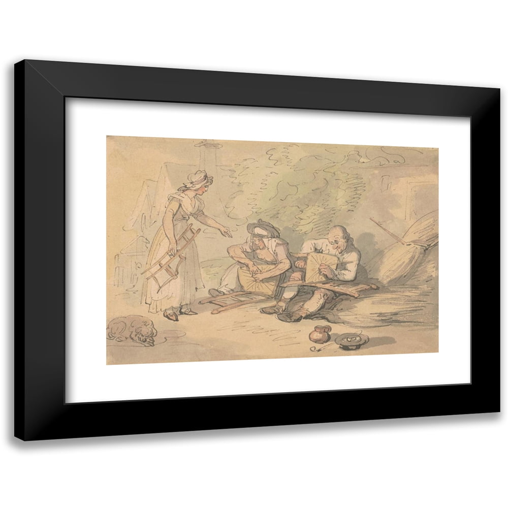 Thomas Rowlandson 24x18 Black Modern Framed Museum Art Print Titled ...