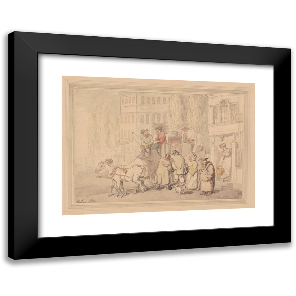 Thomas Rowlandson 24x18 Black Modern Framed Museum Art Print Titled ...