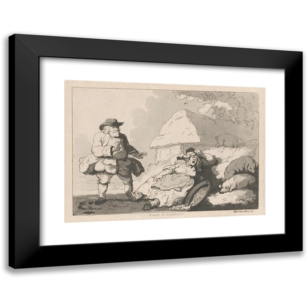 Thomas Rowlandson 24x18 Black Modern Framed Museum Art Print Titled - Simon and Iphigenia (1784 ...