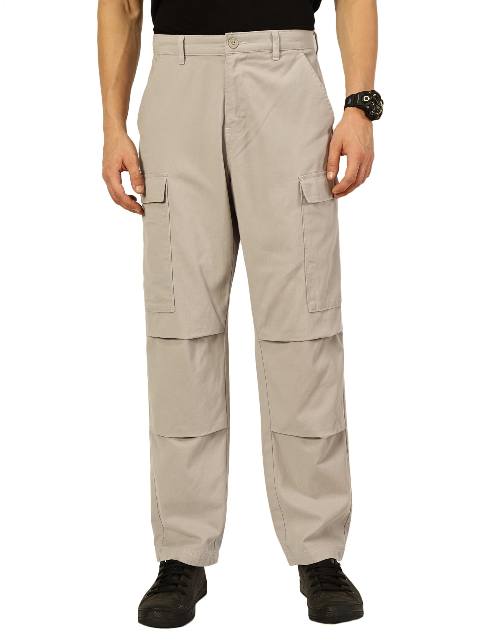 Thomas Scott Men'S Classic Straight Fit Cargo Trousers(Tsb031_Lightgrey ...