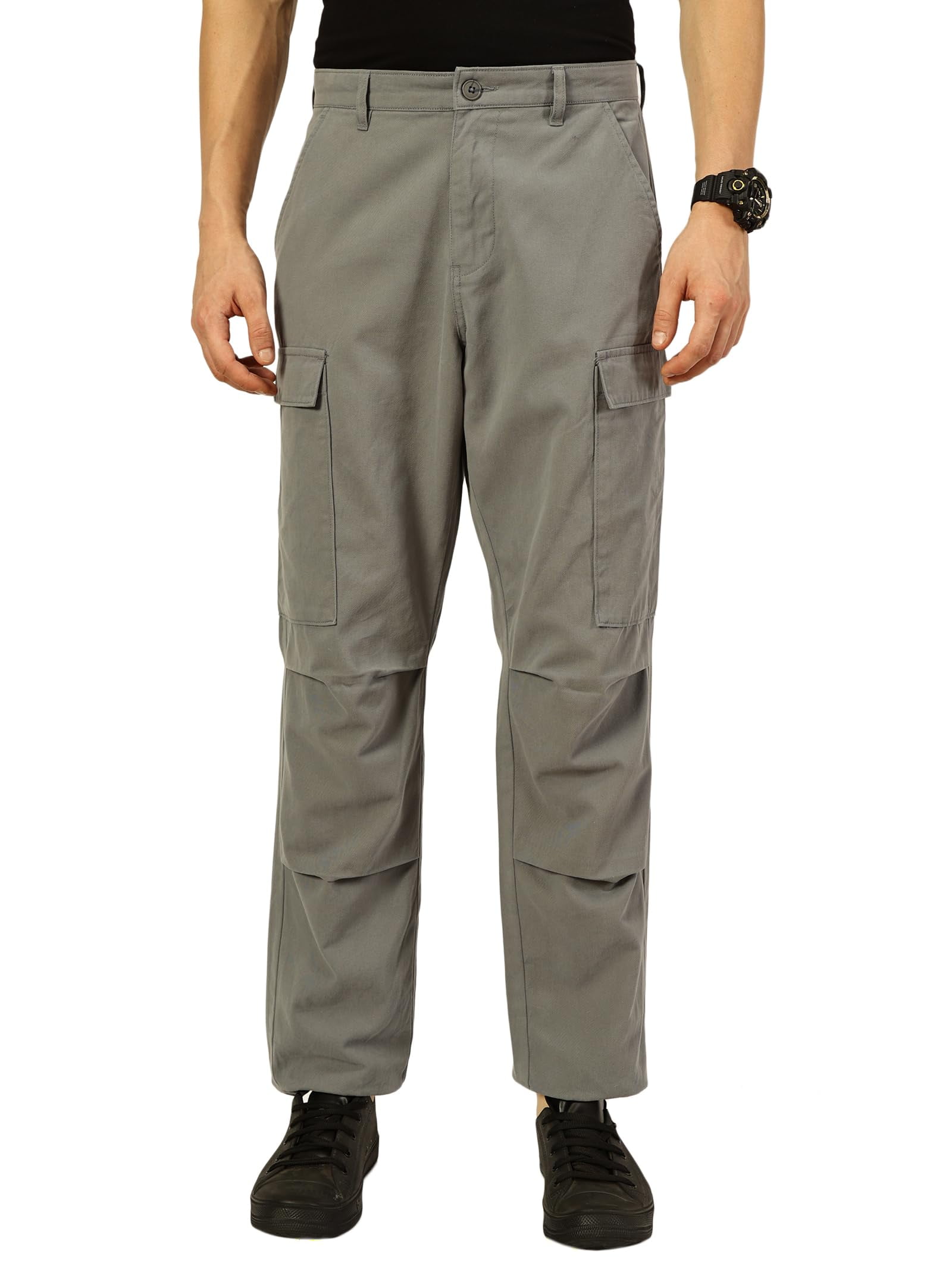 Thomas Scott Men'S Classic Straight Fit Cargo Trousers(Tsb031_Midblue ...