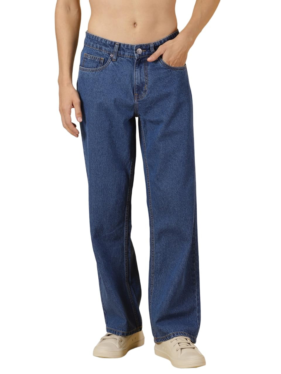 Thomas Scott Men'S Mid Rise | Relaxed Fit | Mild Wash | Wide Leg ...