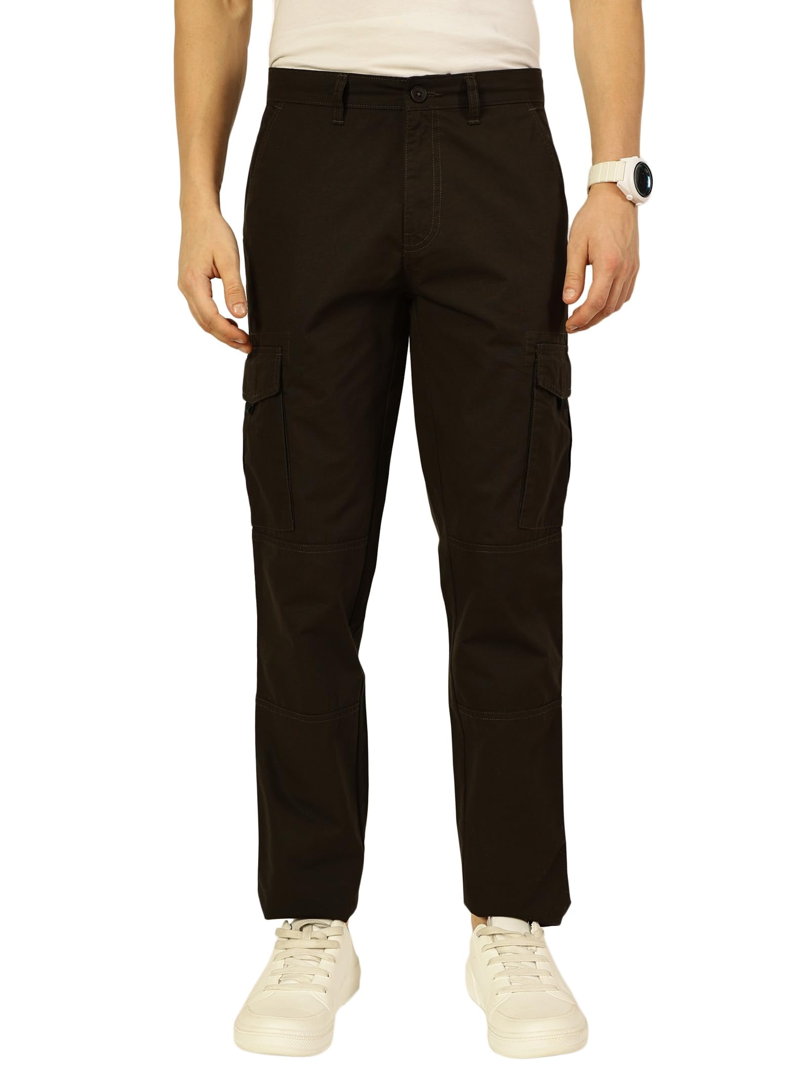 Thomas Scott Men'S Smart Straight Fit Cotton Cargo Trouser(Ccbt046 ...