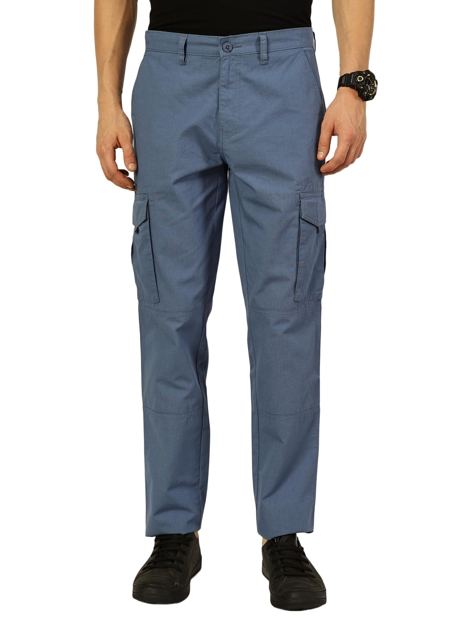 Thomas Scott Men'S Smart Straight Fit Cotton Cargo Trouser(Ccbt046 ...