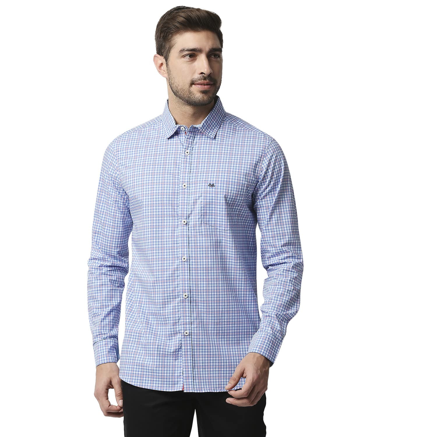 Thomas Scott Mens | Full Sleeve | Checks Printed | Regular Fit | 100% ...