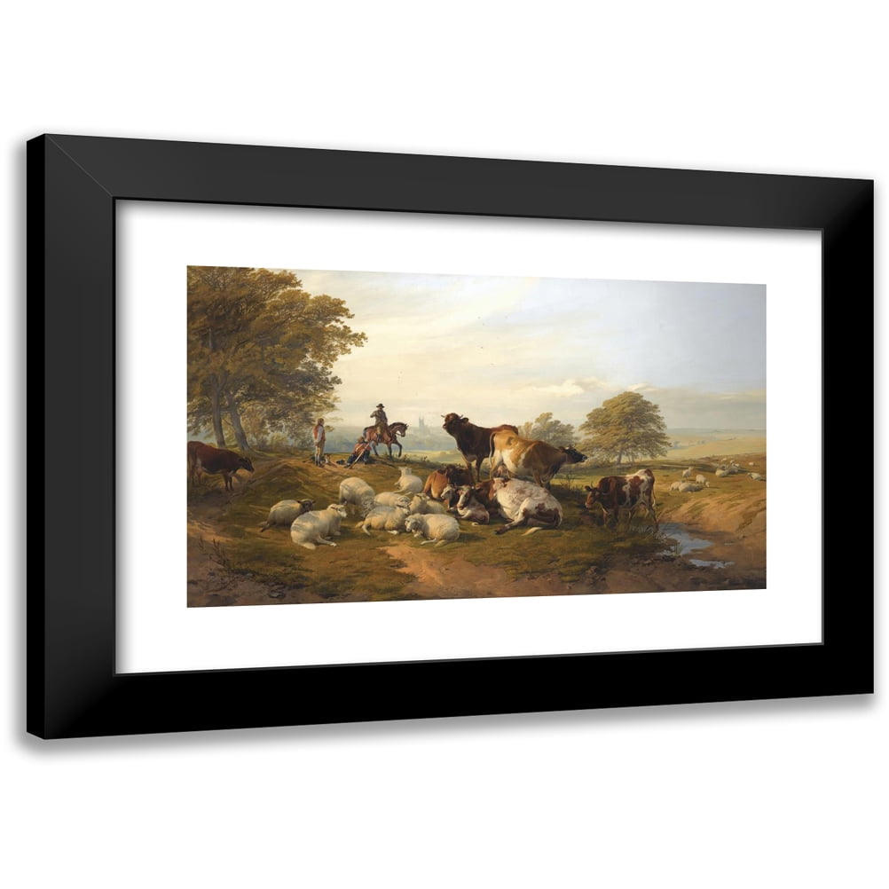 Thomas Sidney Cooper 24x16 Black Modern Framed Museum Art Print Titled ...