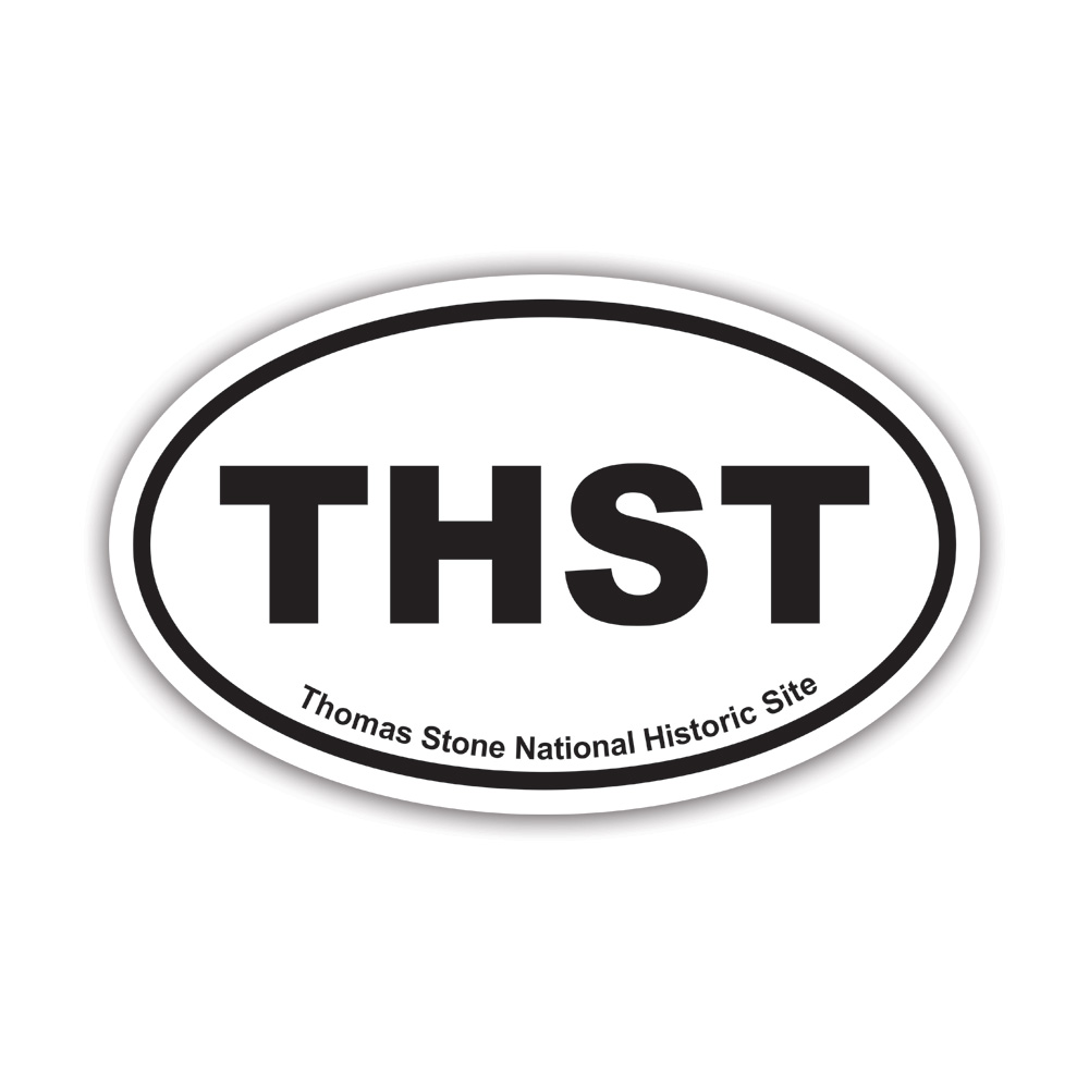 Thomas Stone National Historic Site THST Oval Sticker Decal - Self Adhesive Vinyl - Weatherproof ...