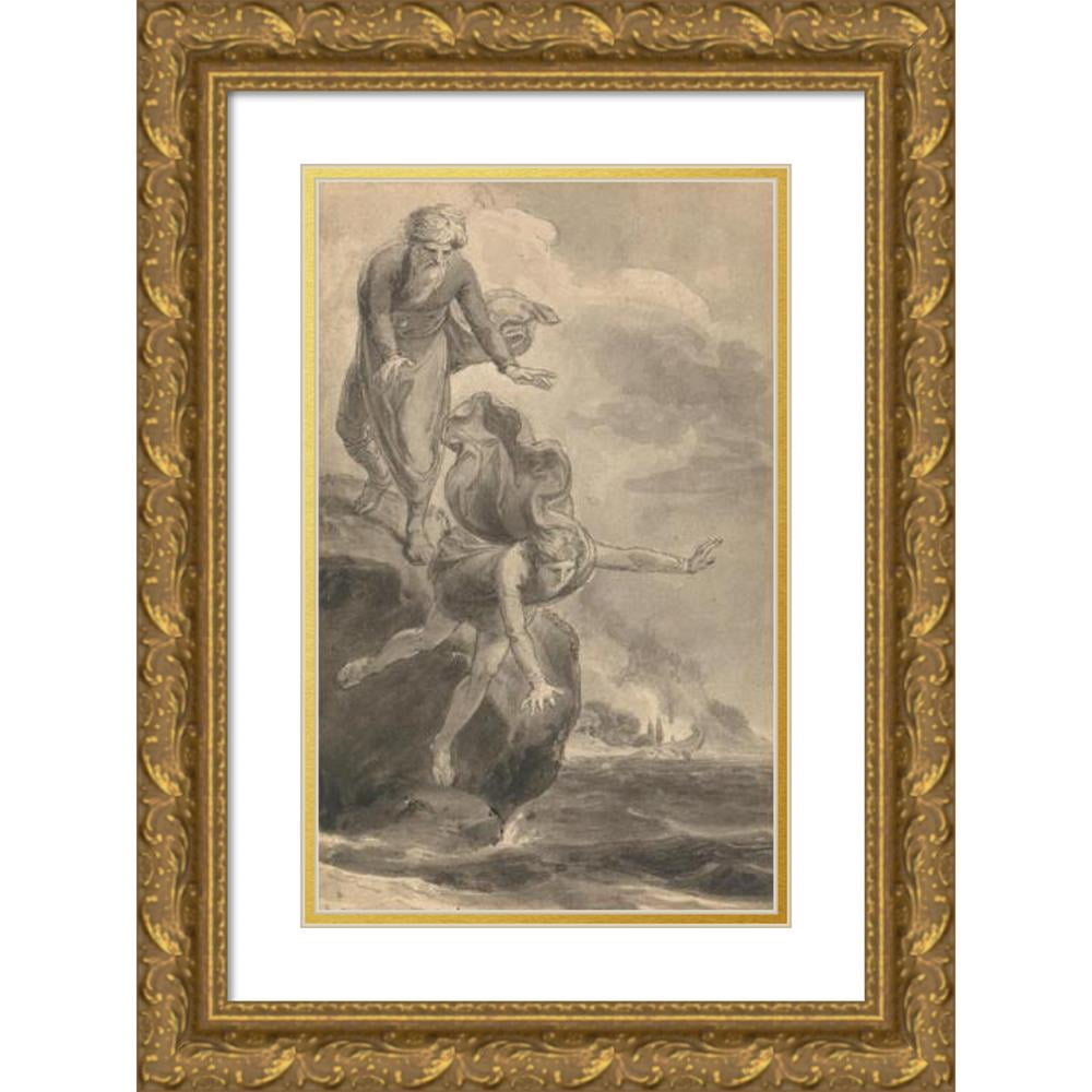 Thomas Stothard 13x18 Gold Ornate Wood Frame and Double Matted Museum ...
