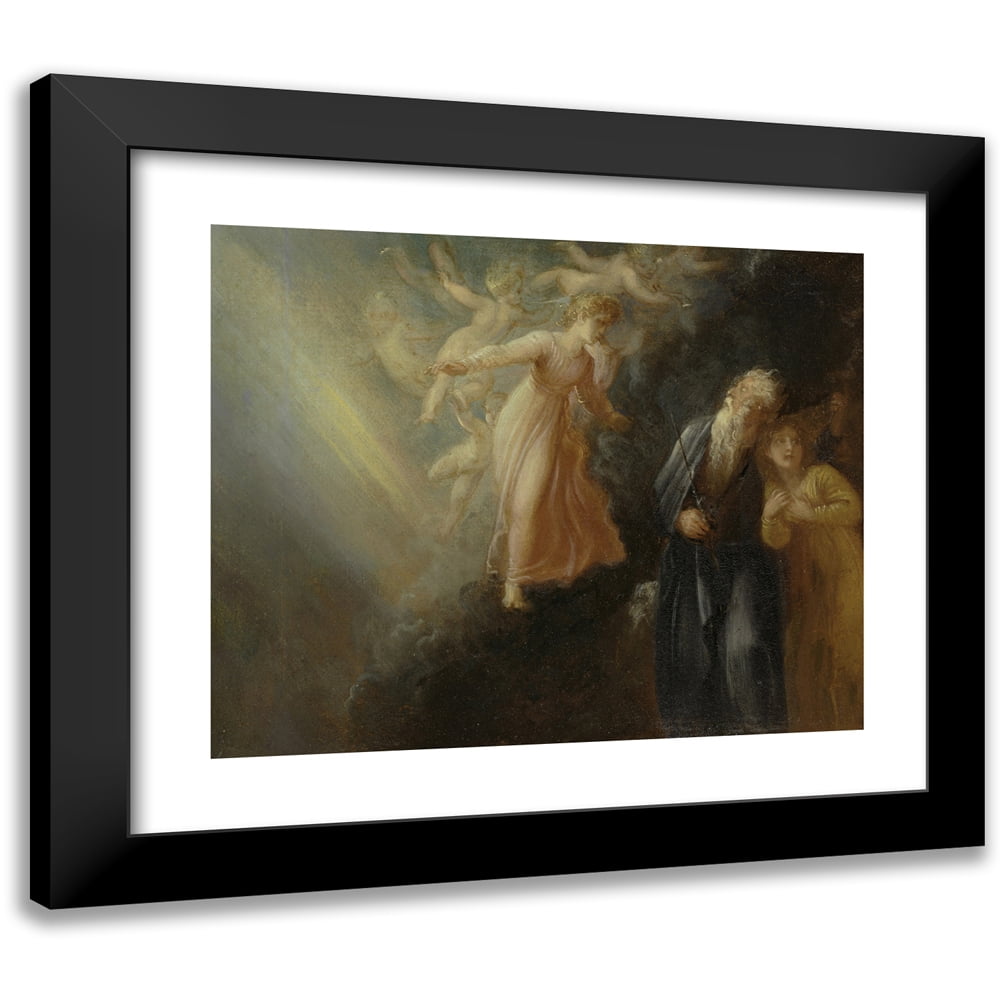 Thomas Stothard 14x12 Black Modern Framed Museum Art Print Titled - Prospero, Miranda and Ariel ...