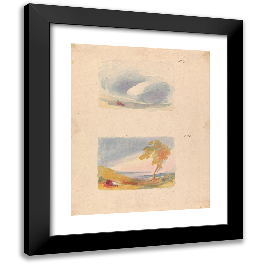 Thomas Sully 12x14 Black Modern Framed Museum Art Print Titled - Sky Study - Turner's Principle ...