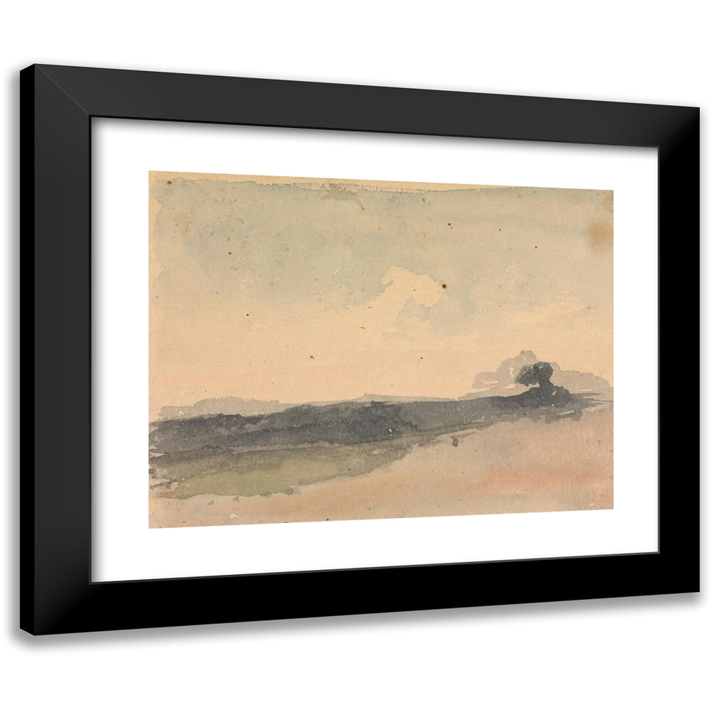 Thomas Sully 18x15 Black Modern Framed Museum Art Print Titled - Hilly Landscape - Walmart.com